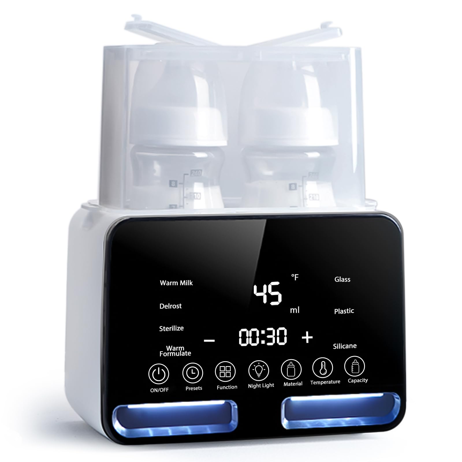 Losbenco Double Bottle Warmer and Steri-lizer, 8-in-1 Fast - Nursing ...