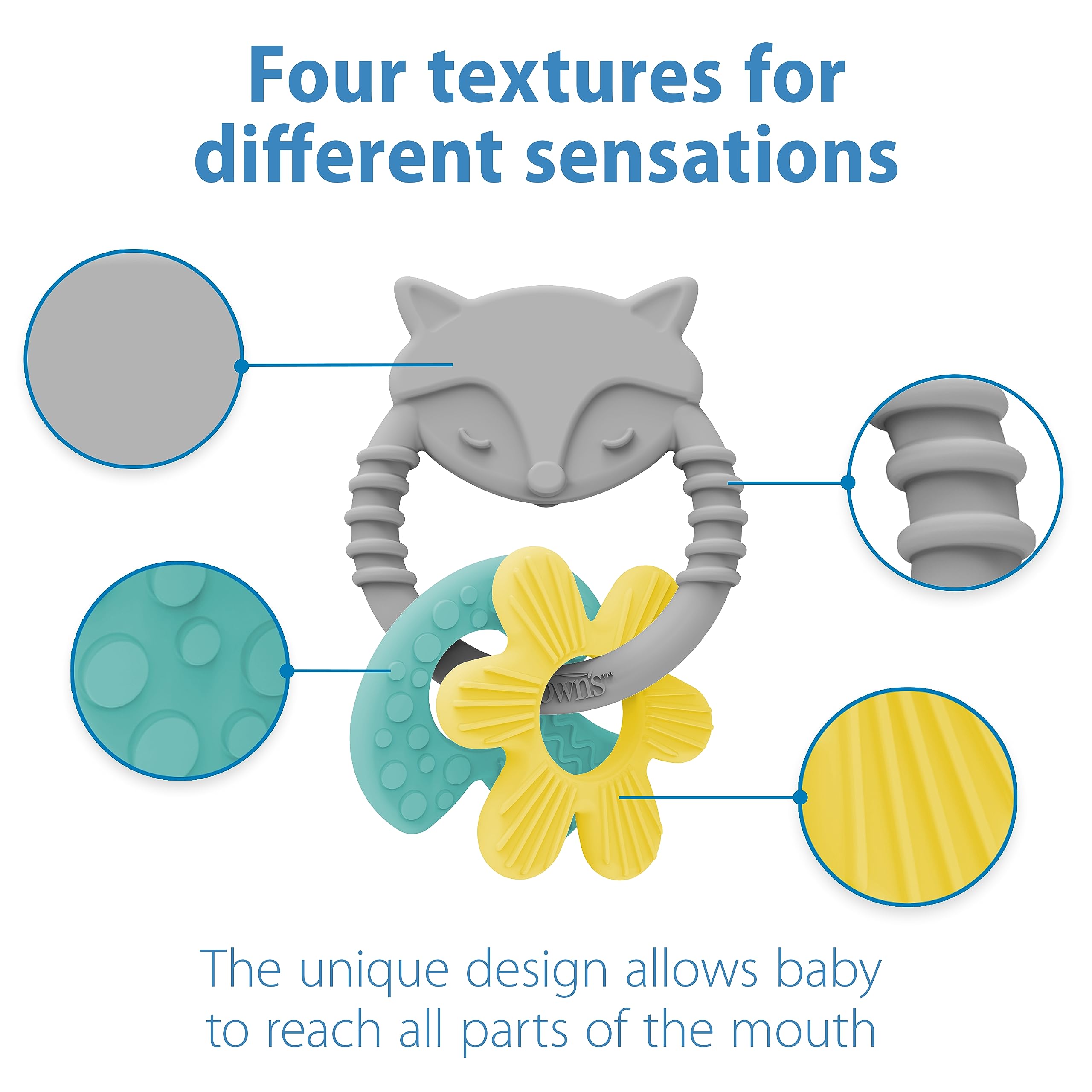 Dr. Brown's Learning Loop Silicone Ring Teether, Fox - Teethers - Dr ...