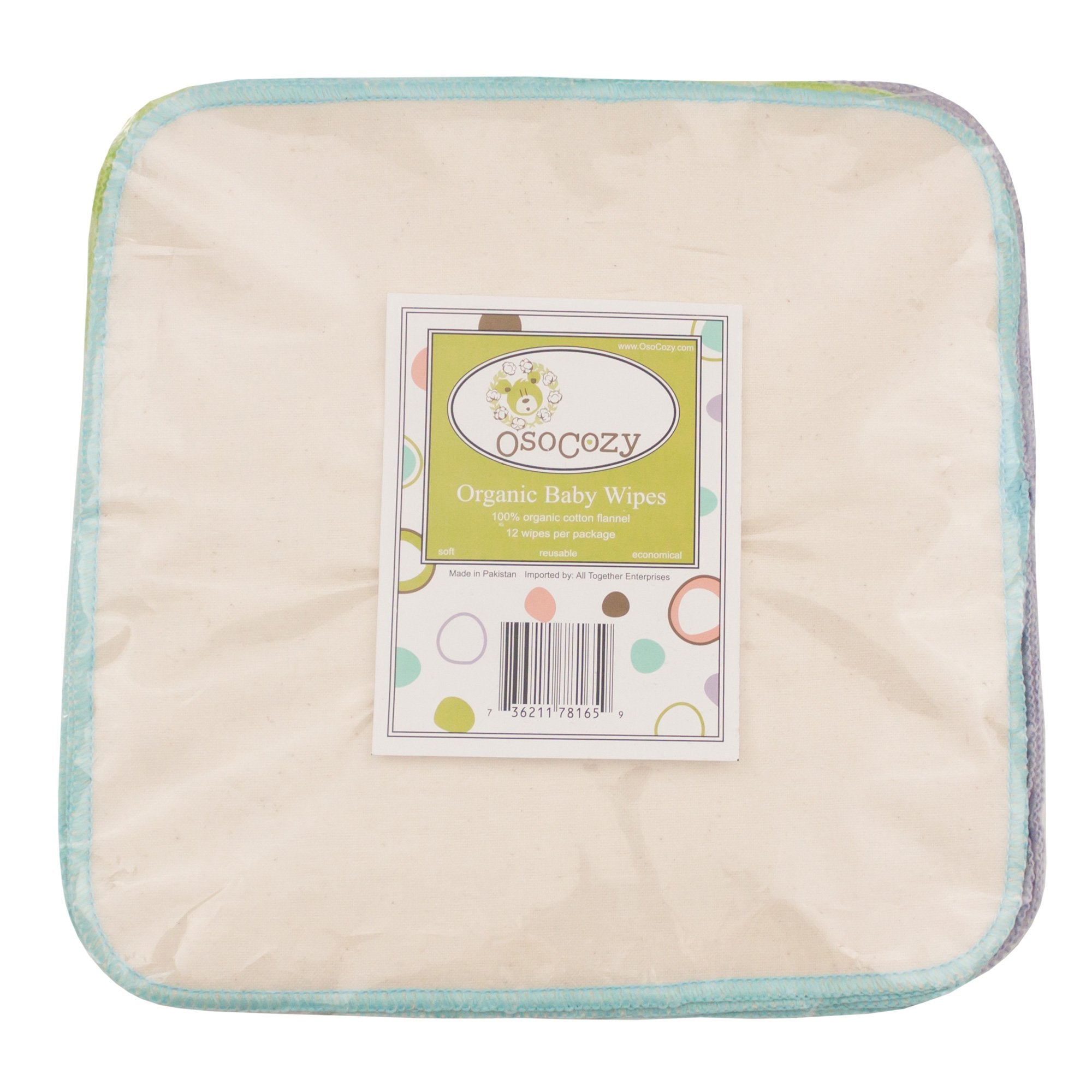 OsoCozy Organic Flannel Cloth Baby Wipes - Reusable - OsoCozy - Baby ...