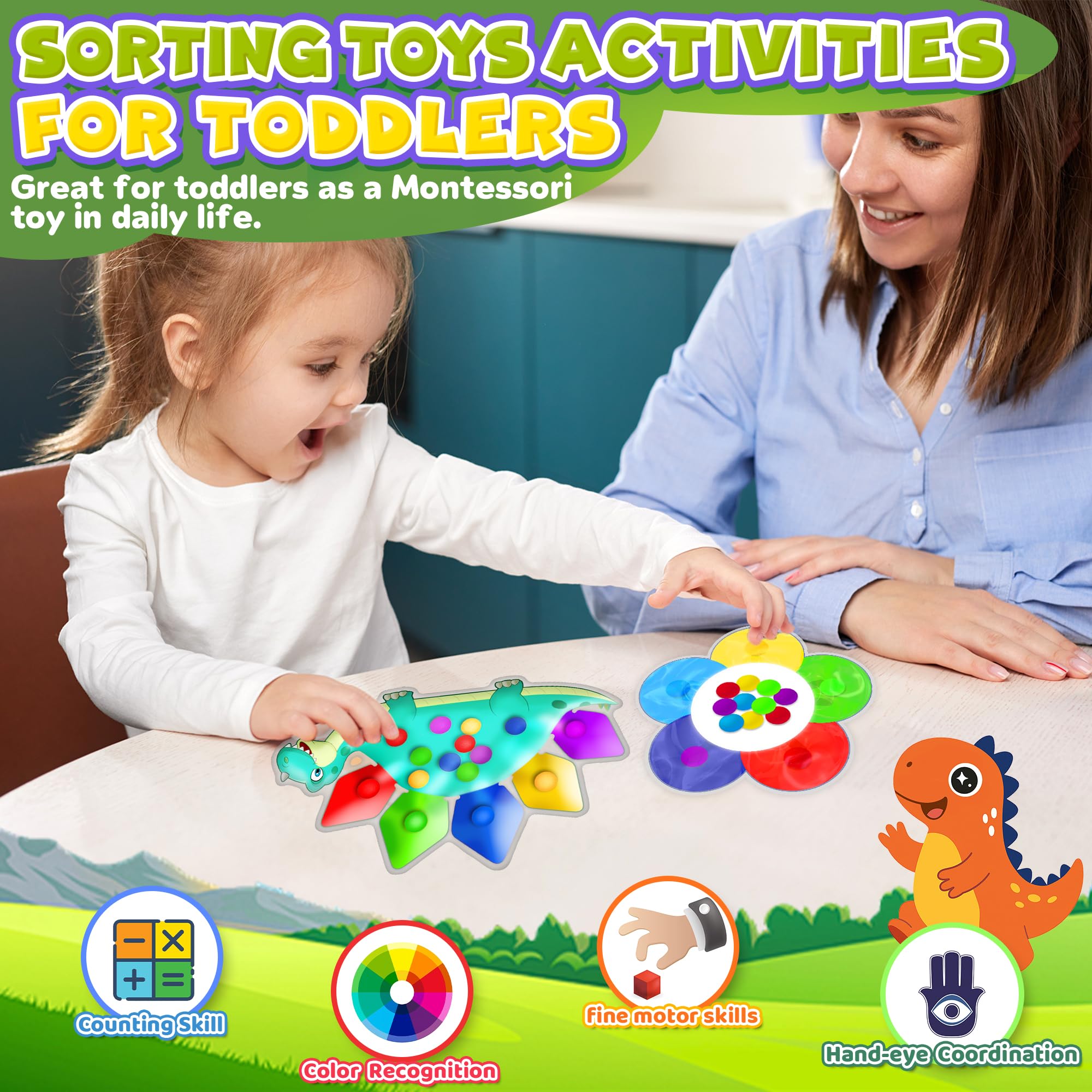 4PC Color Sorting Sensory Toys for Toddler, Travel - UIIOPJIOM - Baby ...